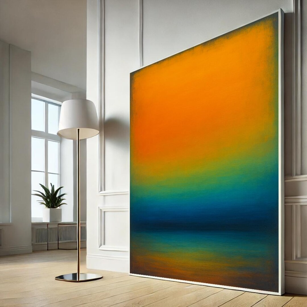 Mark Rothko Sunset Gradient Canvas – Iconic Color Field Reproduction in ...