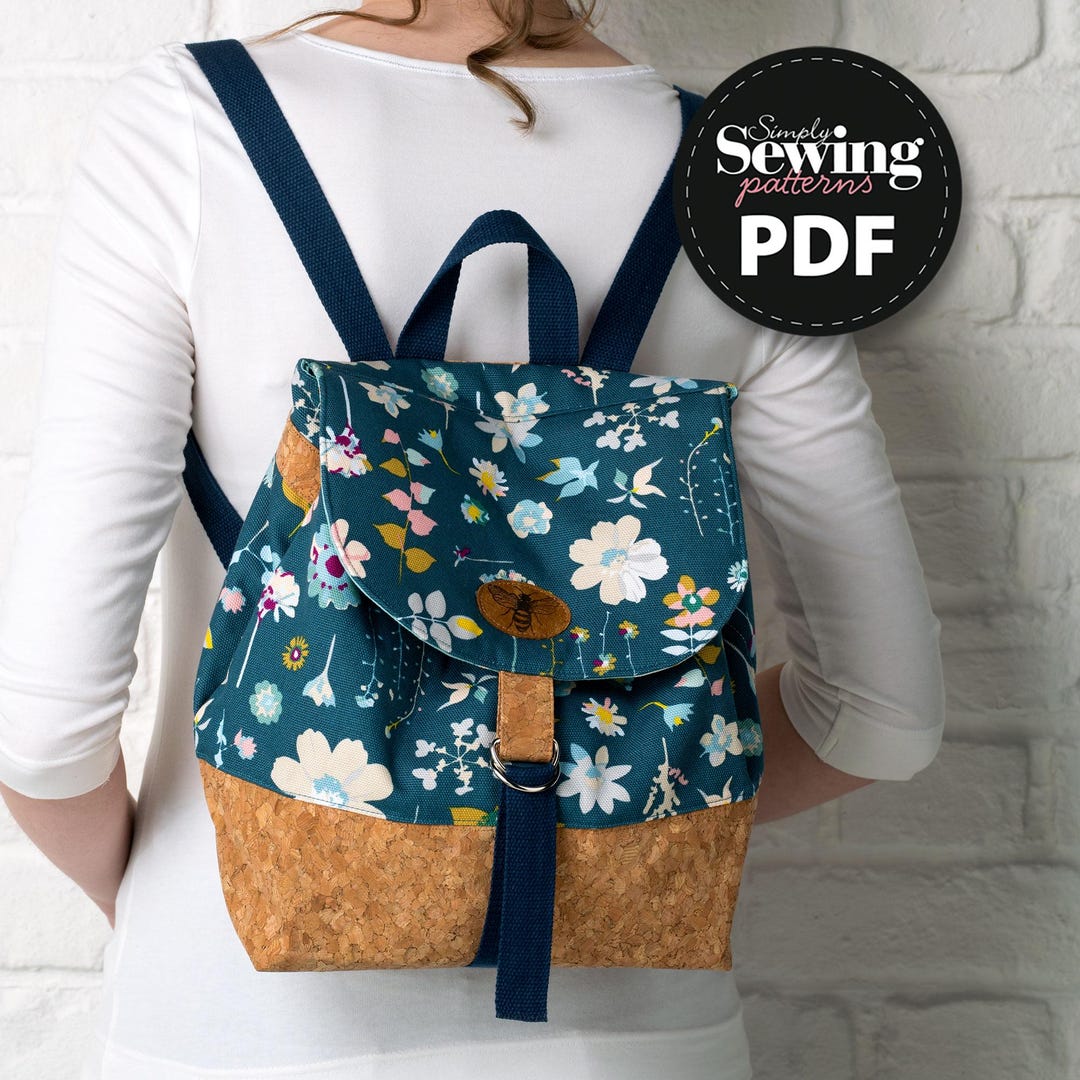 PDF Backpack Pattern, City Backpack, Adjustable Straps, Bag Pattern ...