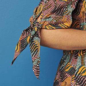 Verna Tie Sleeve Shift Top Sewing Pattern (PDF) - Etsy