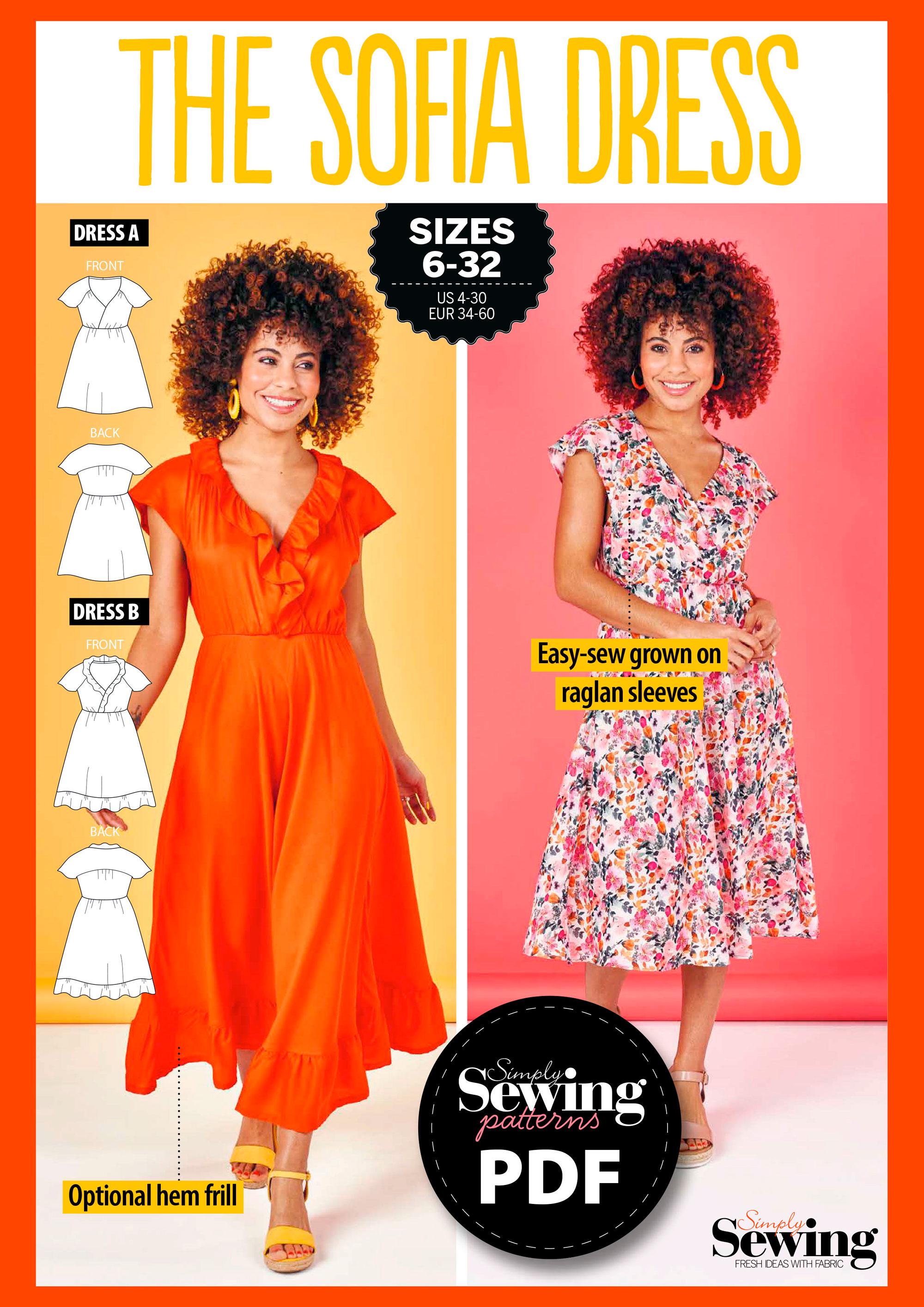 PDF Ruffle Dress, Sofia Dress, Sewing Pattern, Special Occasion Dress ...