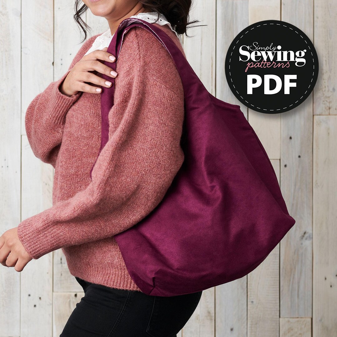 Slouchy Tote Bag Sewing Pattern: Beginner-friendly PDF Download - Etsy