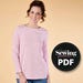 Breton Top PDF Sewing Pattern: Classic Stripe Jersey (sizes 6-20) - Etsy