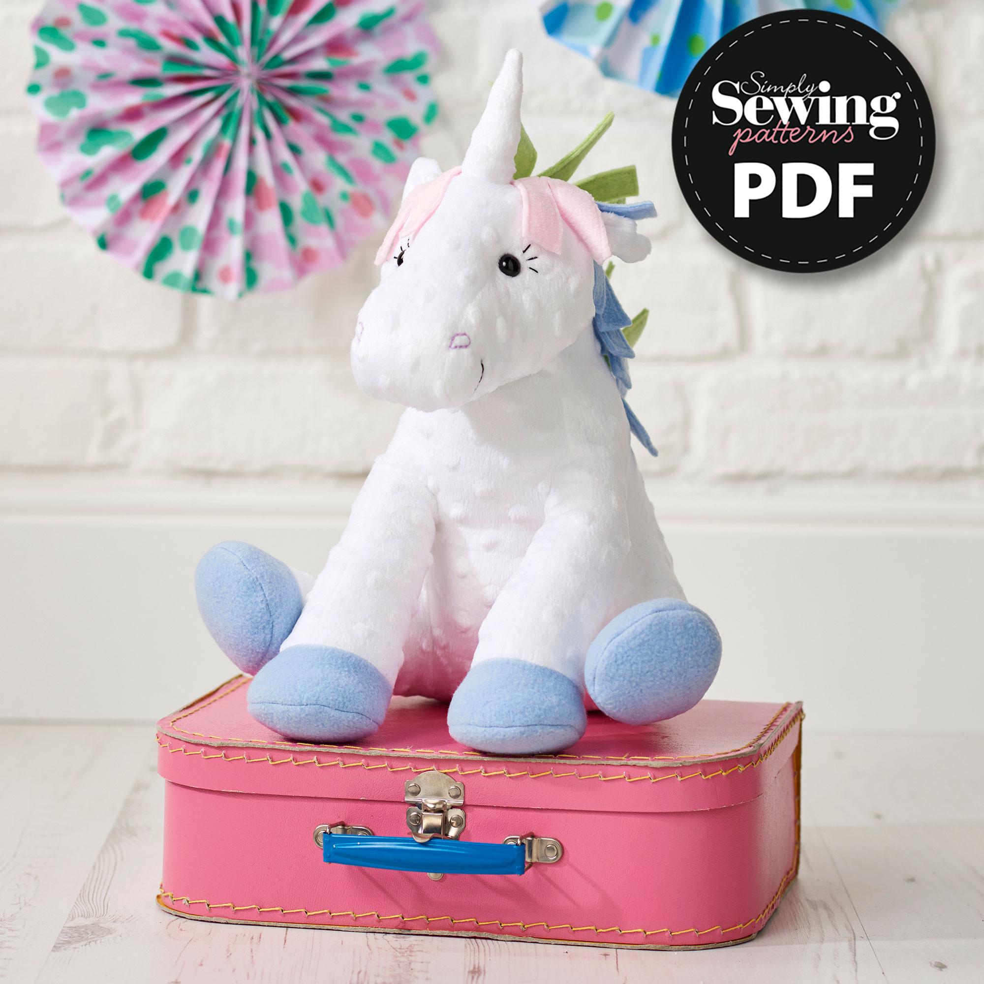 Unicorn Plushie Sewing Pattern: 14" Toy, Baby Comforter (PDF Pattern ...