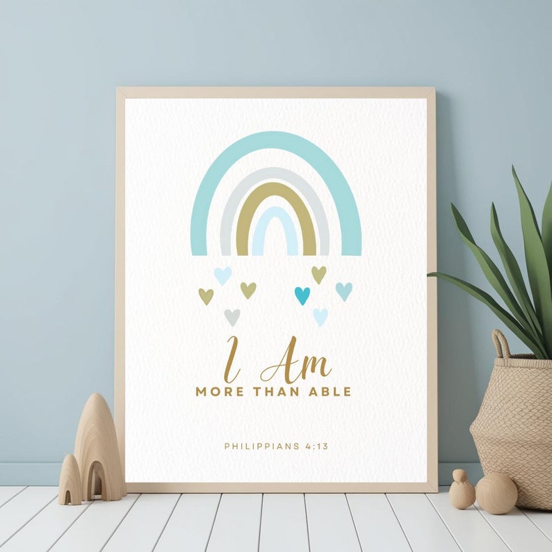 Set of 2 Bible Verse Wall Art Prints With FREE BONUS | Christian ...