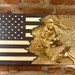 Custom Photo Engraved American Flag Portait - Etsy