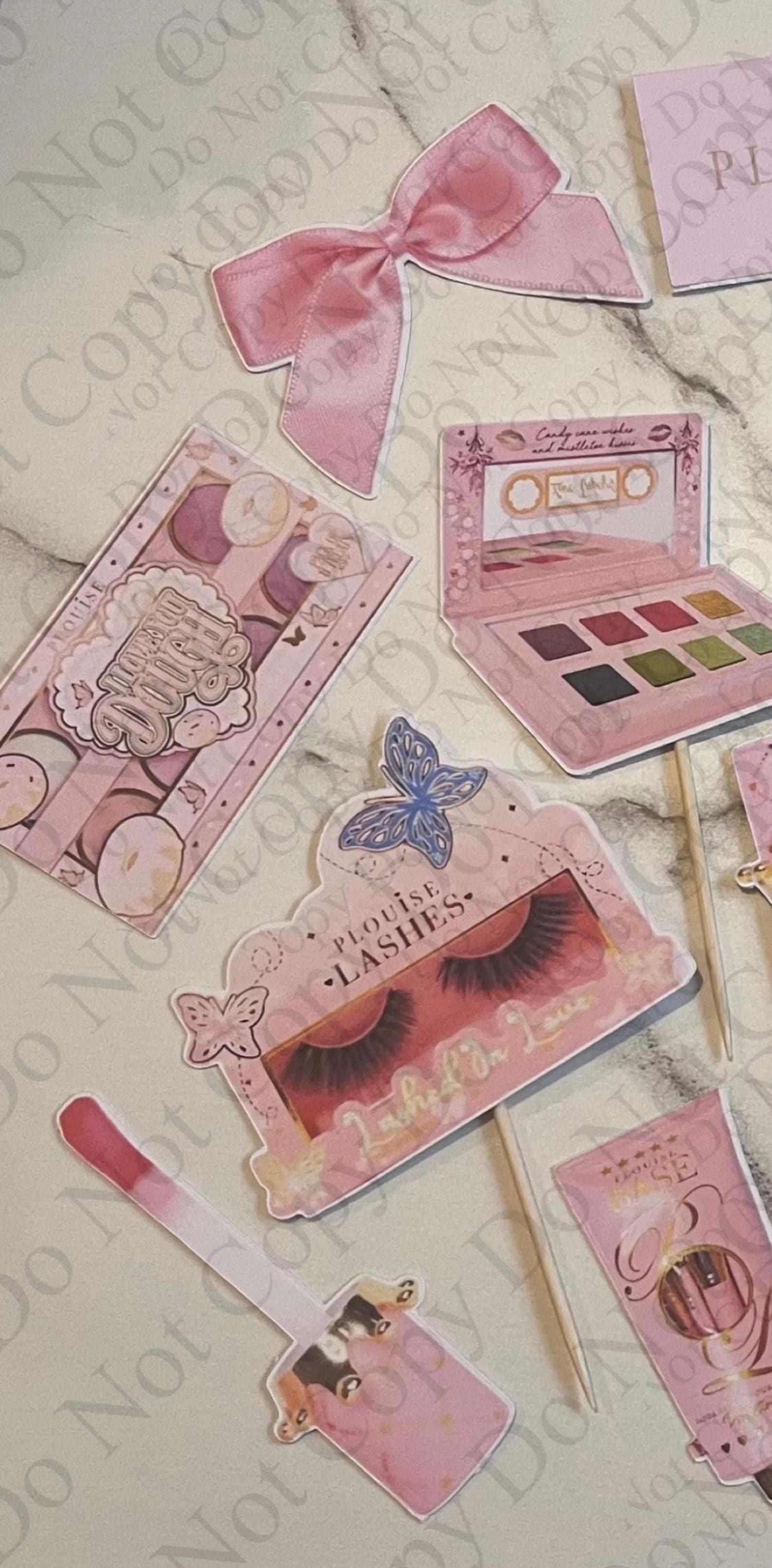 16 X Plouise Inspired Cake Toppers With Sticks and Sticky Dots for ...