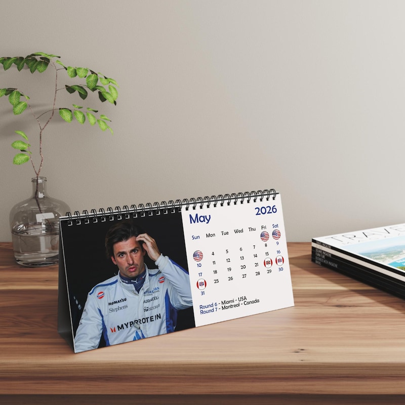 F1 2026 Desk Calendars - Etsy
