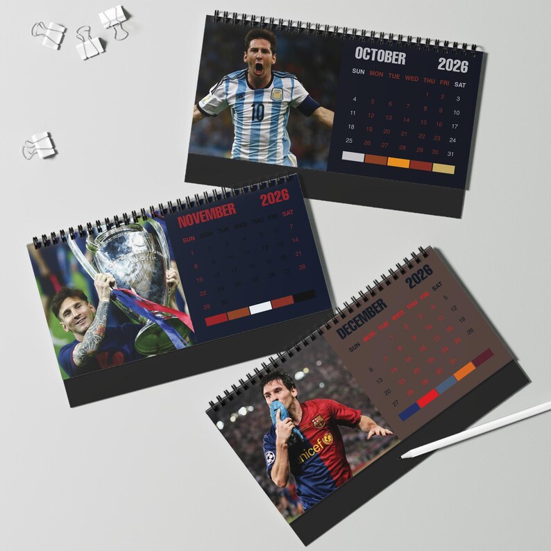 2026 Lionel Messi Desk Calendar | 2026 Desk Calendar | Lionel Messi ...