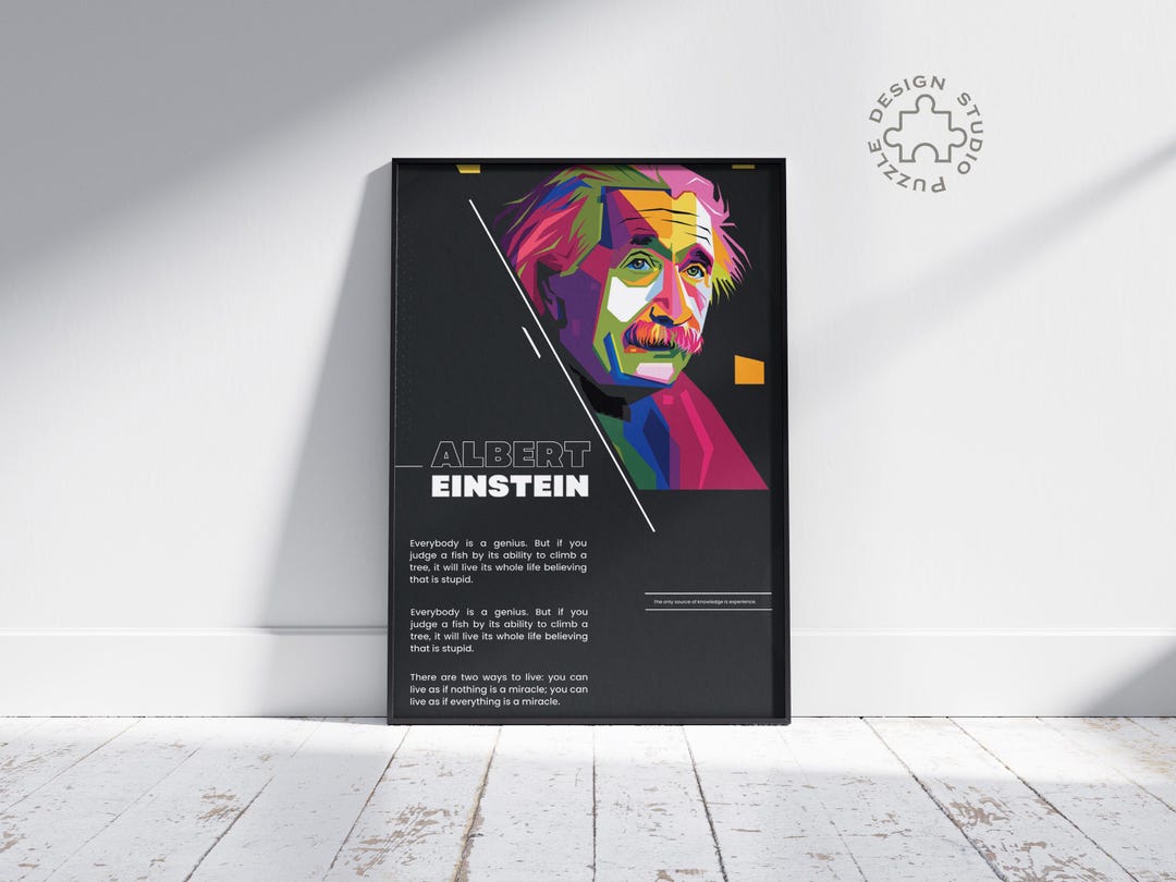 Albert Einstein Poster | Albert Einstein | Minimal Home Decor ...