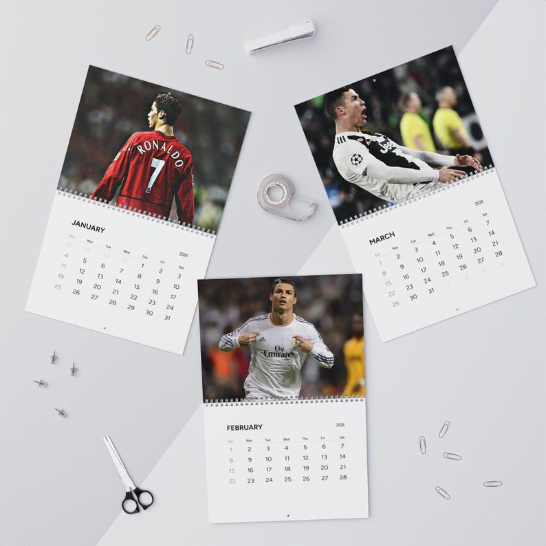 2026 Cristiano Ronaldo Wall Calendar | 2026 Wall Calendar | Cristiano ...
