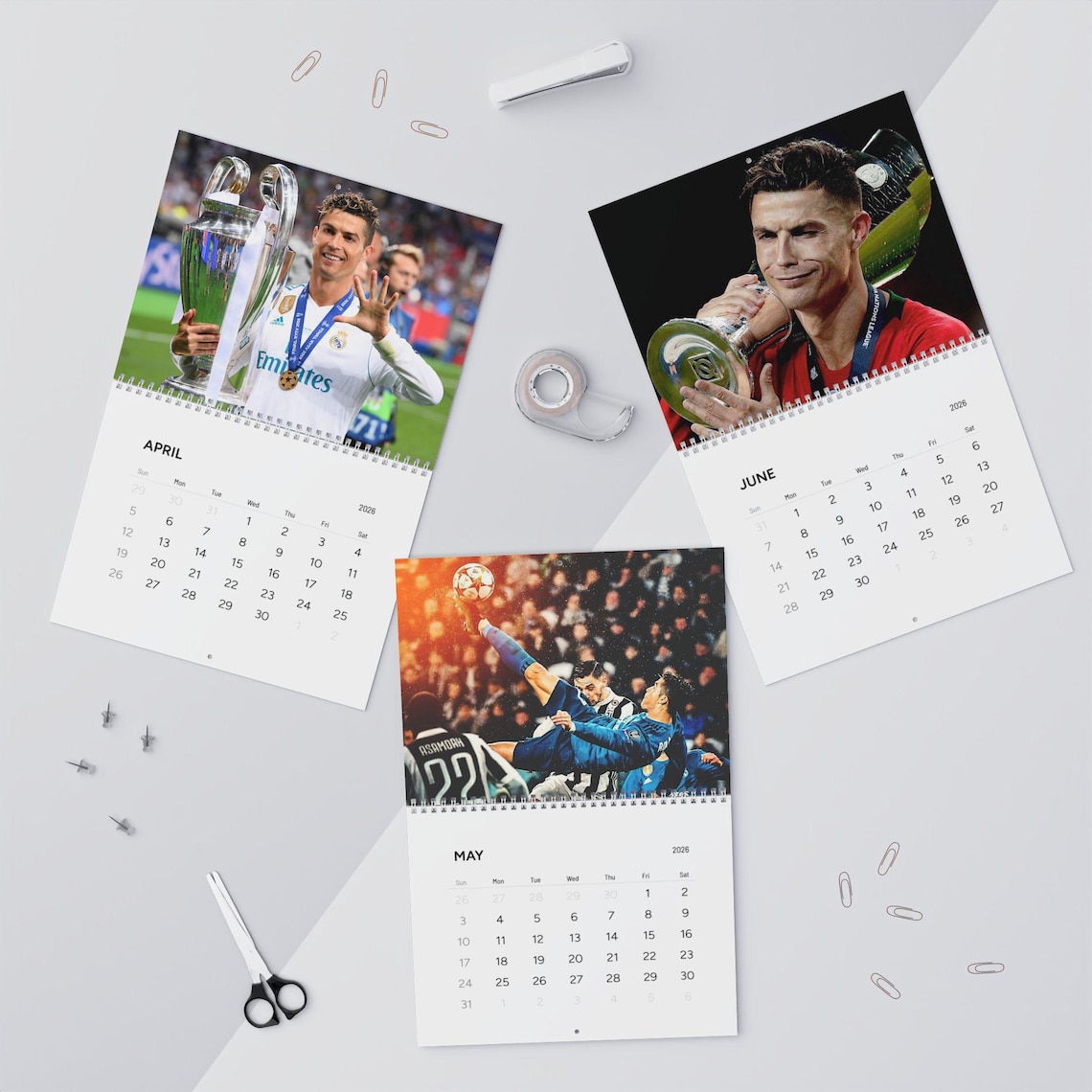 2026 Cristiano Ronaldo Wall Calendar | 2026 Wall Calendar | Cristiano Ronaldo | Football Player ...