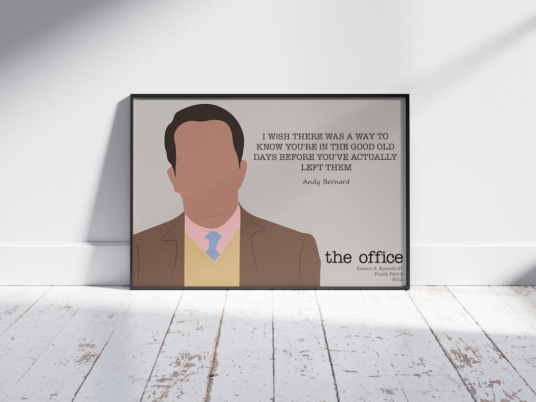 Andy Bernard the Office Poster the Office TV Series Poster Minimalist ...