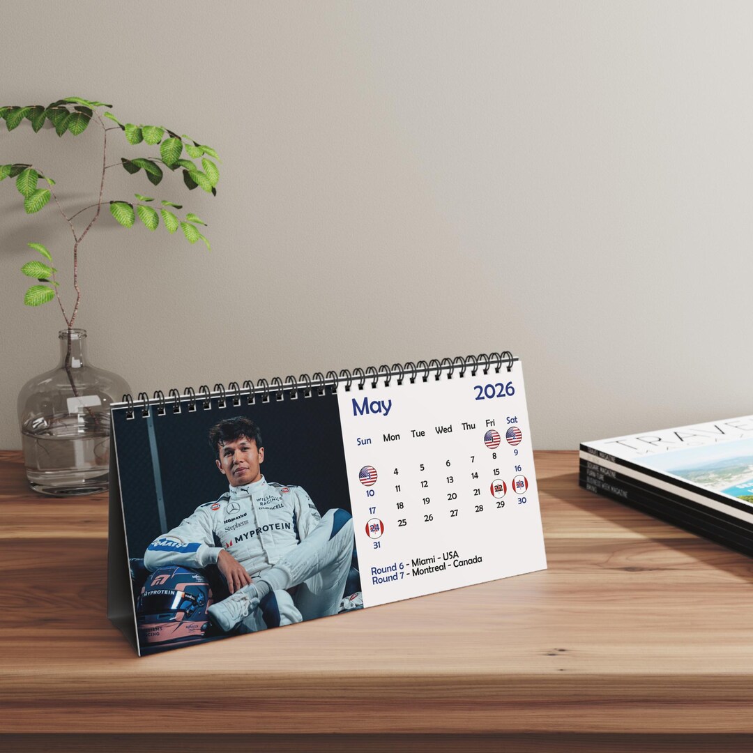 2026 Alexander Albon Desk Calendar | 2026 Desk Calendar | Alexander ...