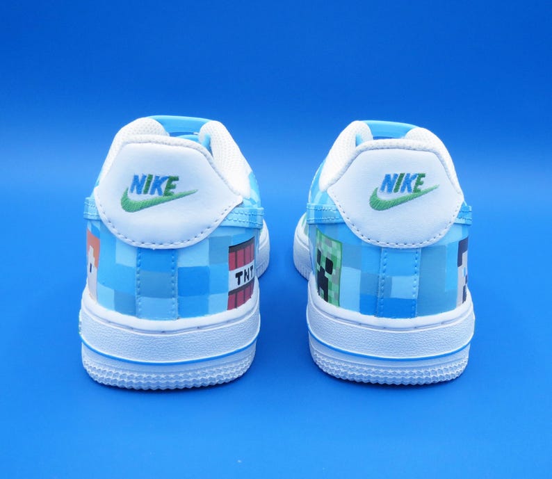 Nike Air Force 1 Kids/boys MINECRAFT Custom - Etsy