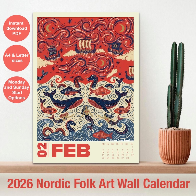 Nordic Calendar - Etsy