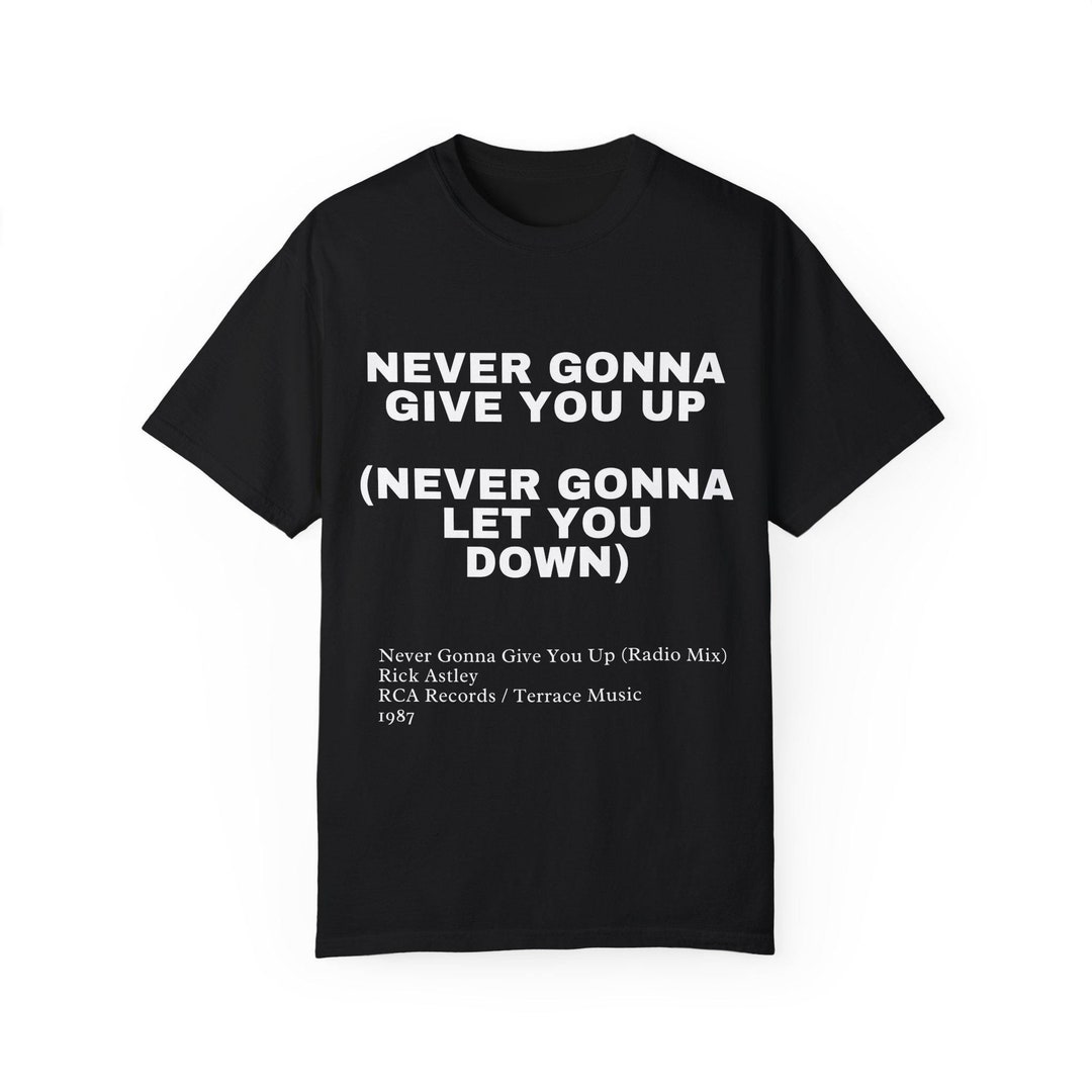 Rick Astley Rick Roll Never Gonna Give You Up Front Back Lyrics And