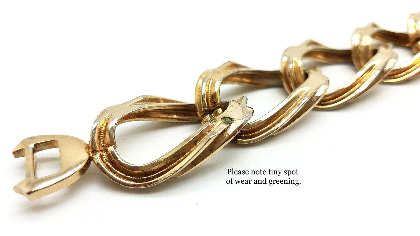 Vintage Sperry Gold Tone Bracelet Wide Links Classic Style | Etsy