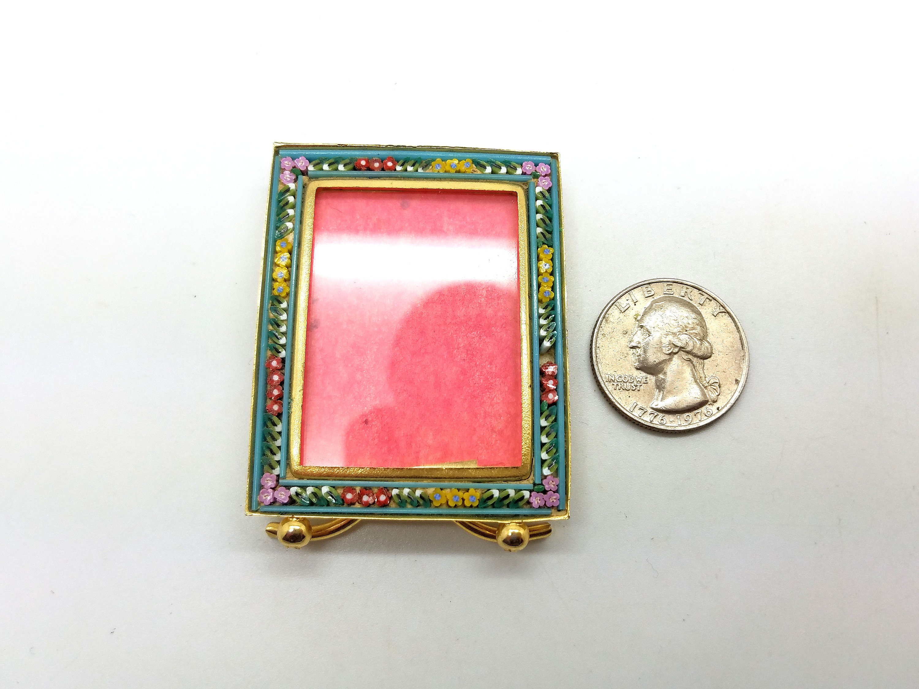 Beautiful Vintage Micro Mosaic Picture Frame Small Size School Photo ...