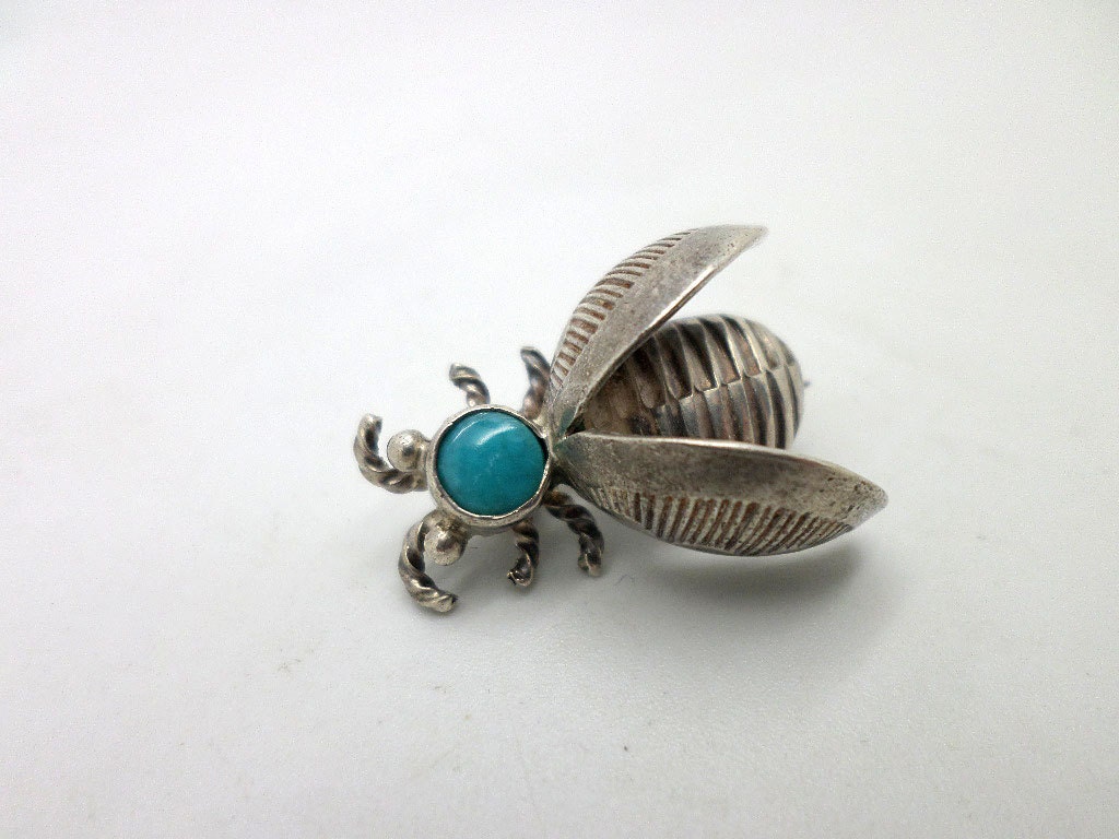 Super Cute Little Vintage Silver and Turquoise Native American Style ...