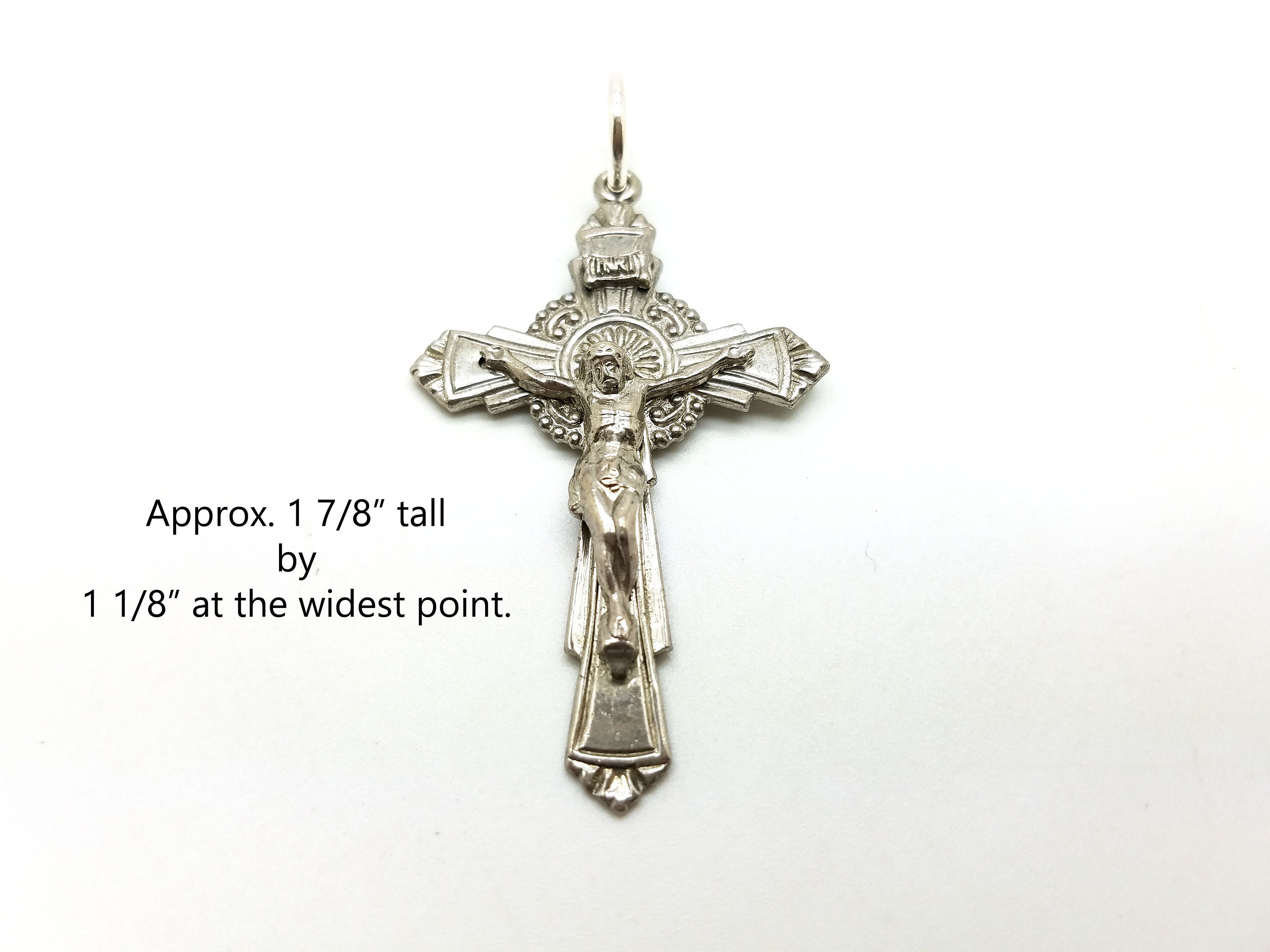 SALE Vintage Sterling Silver Religious Cross Crucifix Charm Pendant ...