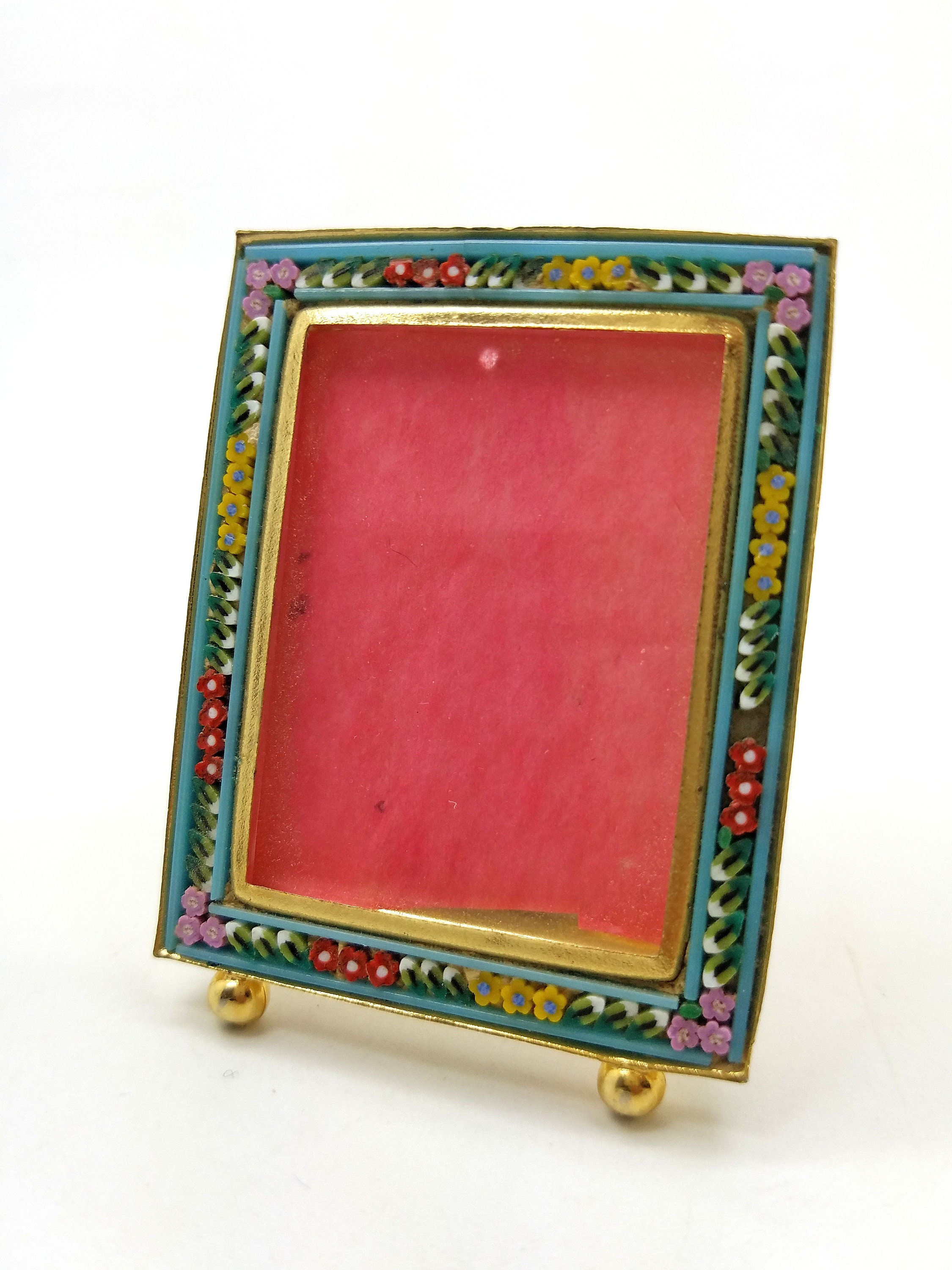 Beautiful Vintage Micro Mosaic Picture Frame Small Size School Photo ...