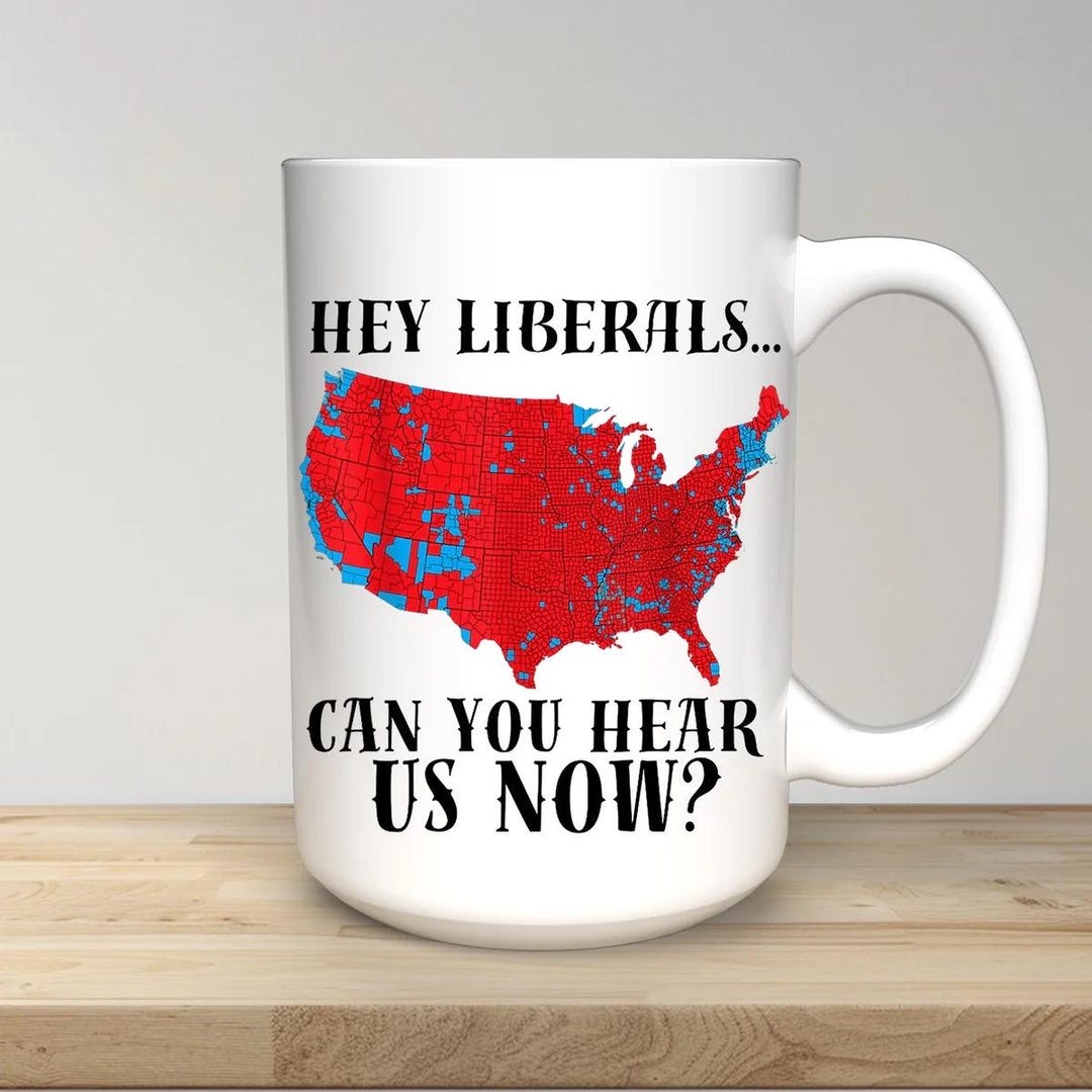 Trump Victory Map, MAGA Trump Can You Hear Us Now Coffee Mug, Red Trump ...
