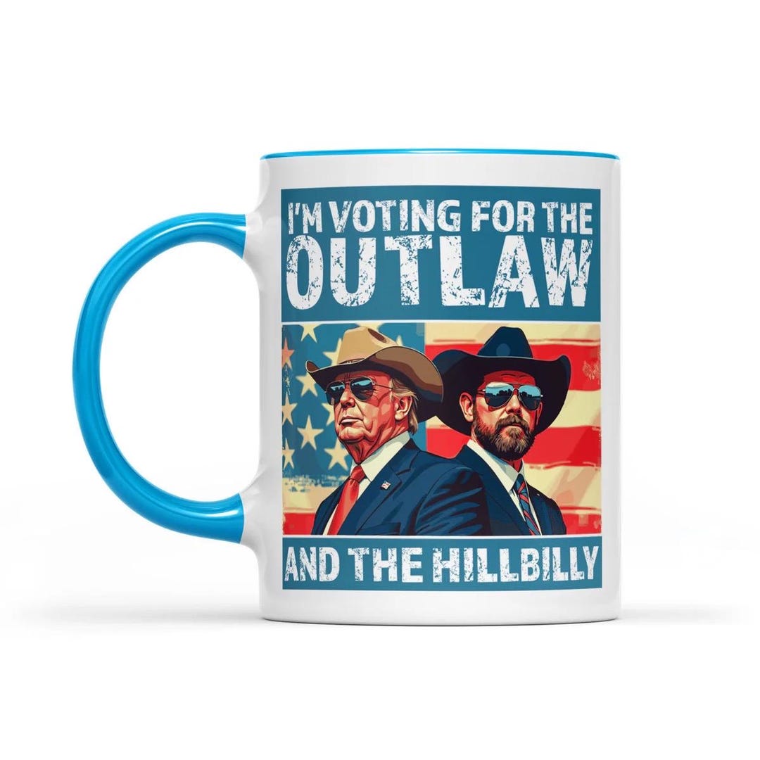 I'm Voting for the Outlaw and Hillbilly Mug | Trump Vance Mug | Trump ...