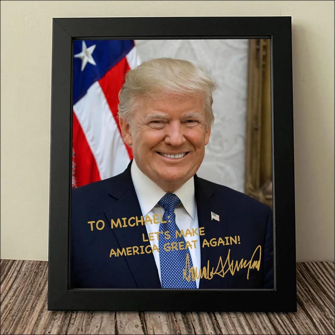 President Donald Trump Autographed Picture | Donald Trump Homage ...