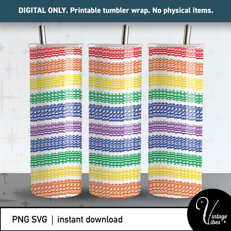 Hidden Swear Tumbler Wrap F*ck All the Way off Design Rainbow 20oz ...