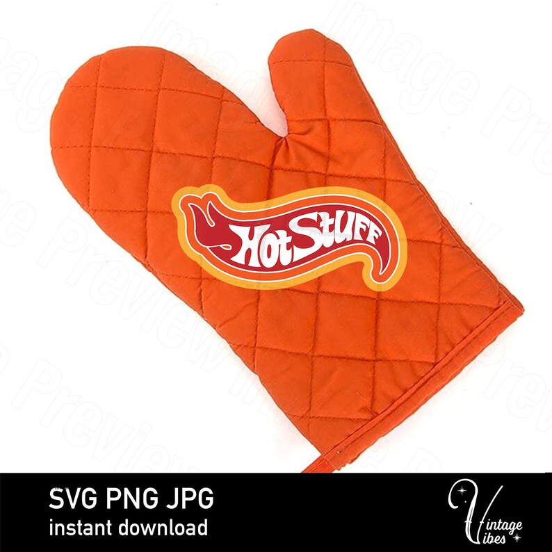 Retro 70’s Style “hot Stuff” Print and Cut | Cut File | Printable ...