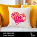 Print and Cut, Cut File, Sticker. Retro Groovy Love Heart 60s ...