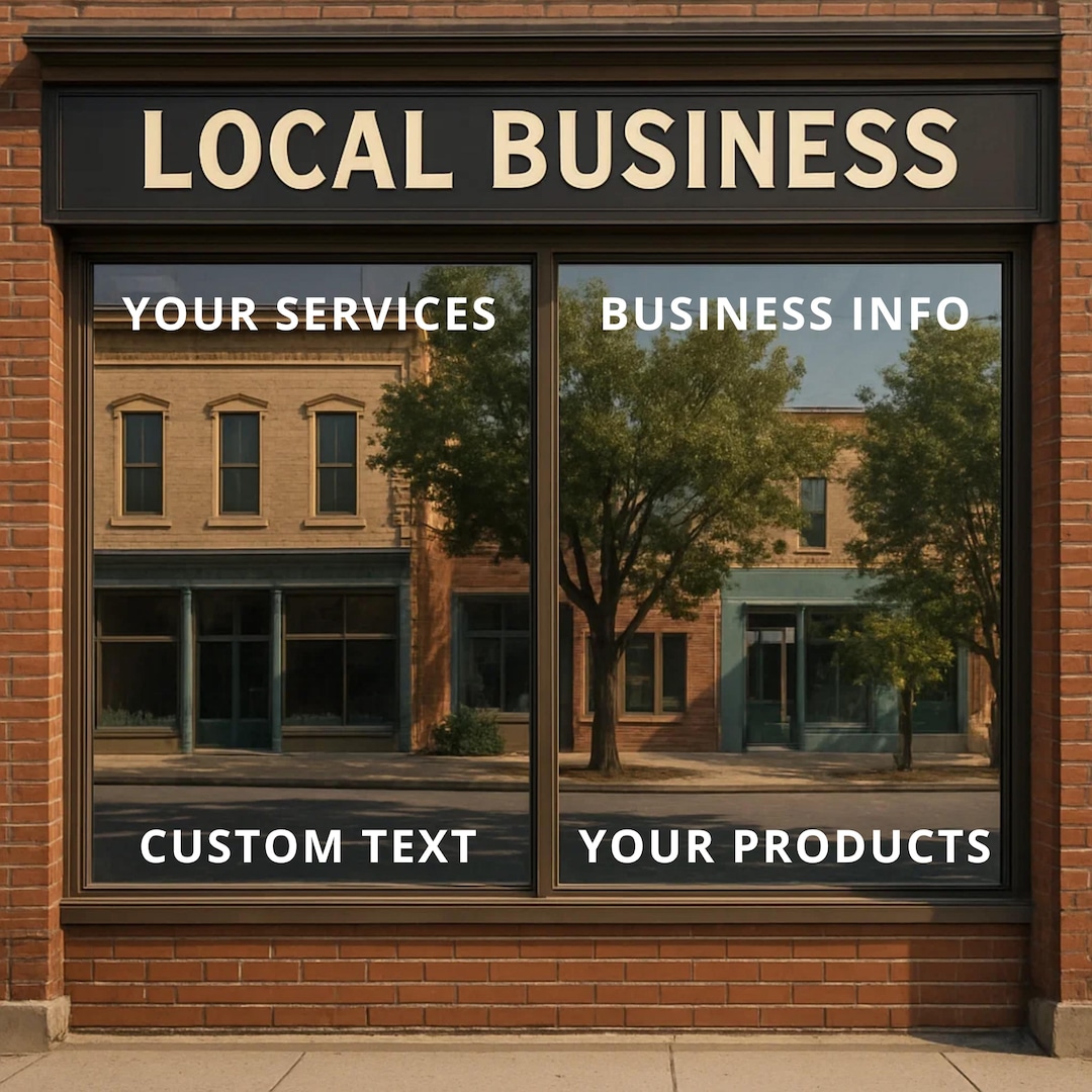 Custom Business Window Decals | Storefront Vinyl Lettering - Etsy