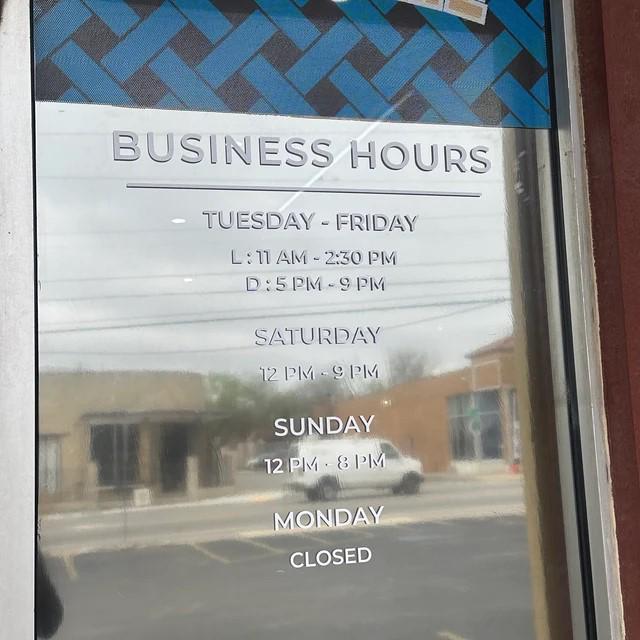 Customizable Business Hours Vinyl Decal | Hours of Operation ...