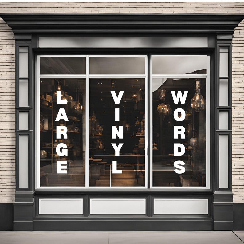 Customizable Large Vinyl Decal | Storefront Window Lettering - Etsy
