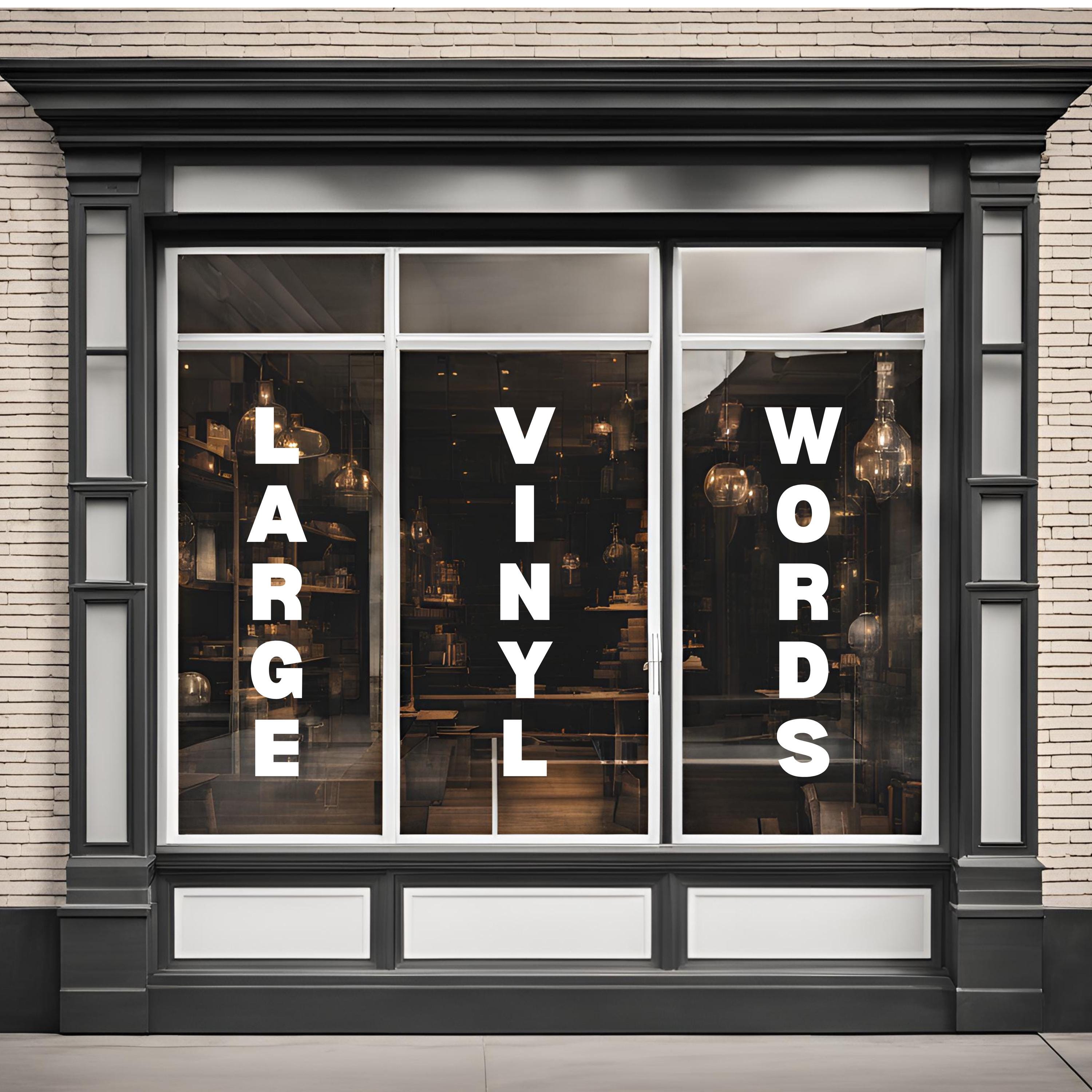 Customizable Large Vinyl Decal | Storefront Window Lettering - Etsy