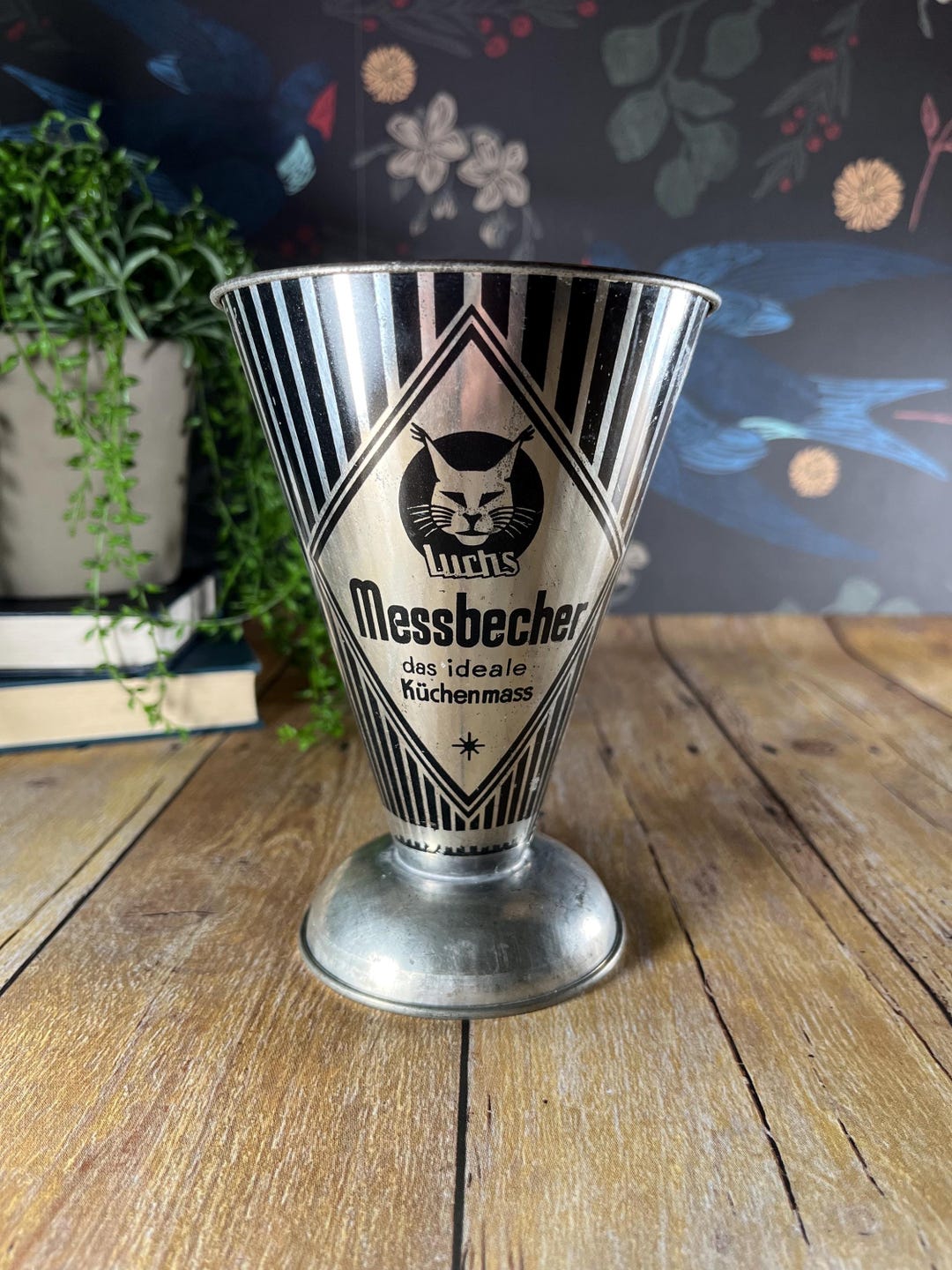 Vintage Measuring Cup, Sheet Metal Mid Century Measuring Cup ...