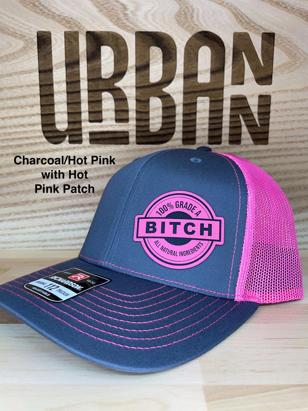 Grade A B**ch Trucker Style, Ponytail Hat - Etsy