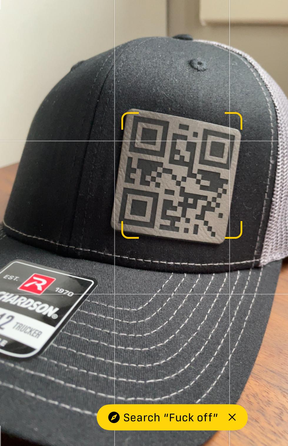 F off QR Code Trucker Style Hat - Etsy