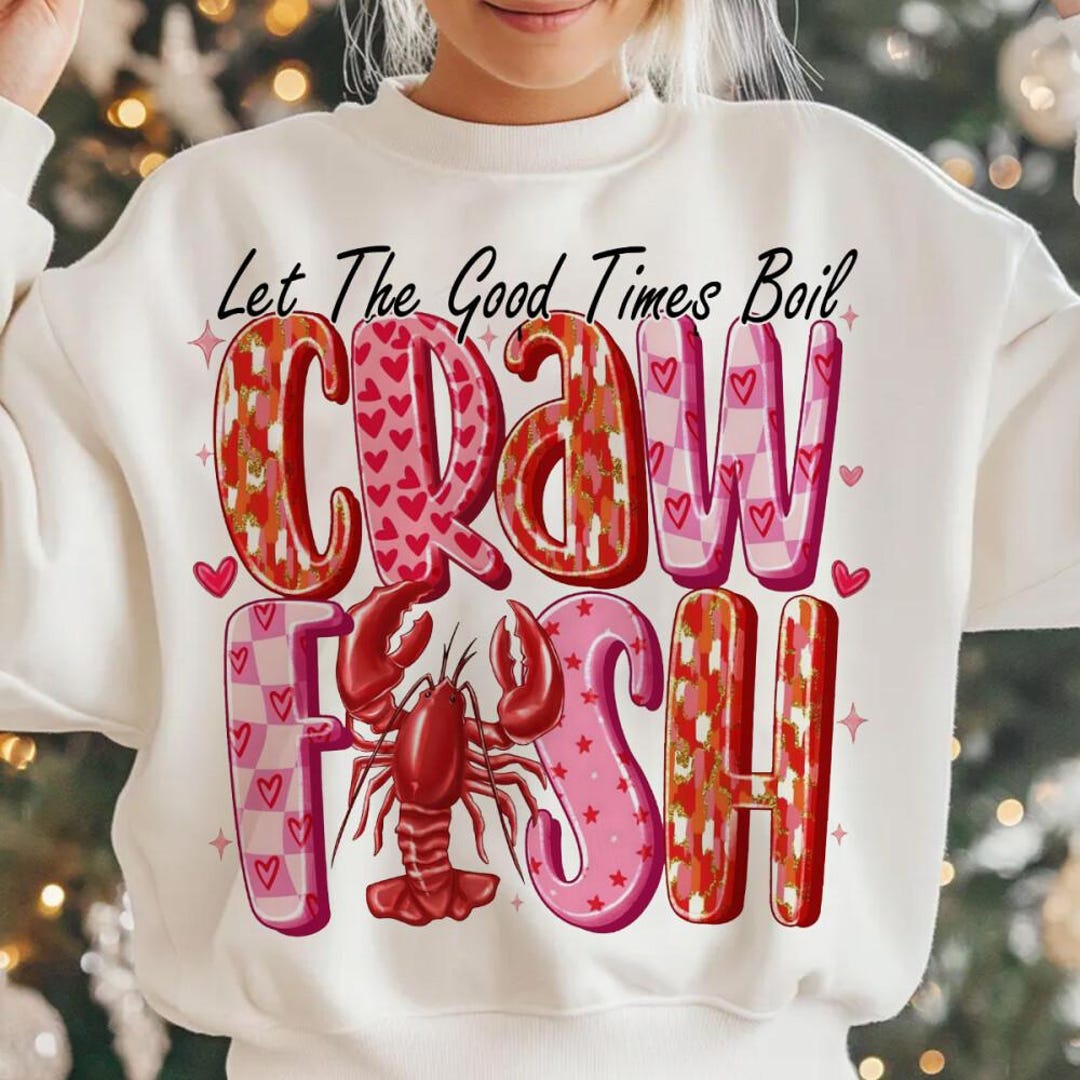 Pink Crawfish Season Png, Crawfish Boil Png, Crawfish Preppy Png ...