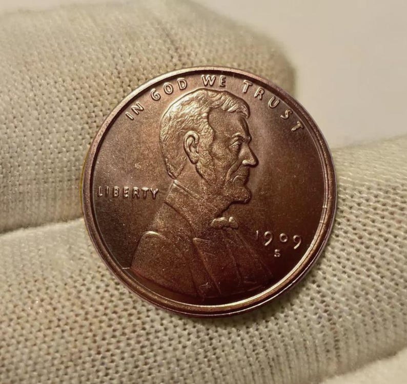 1909-S Lincoln VDB Penny Rare Collectible US Coin Commemorative ...