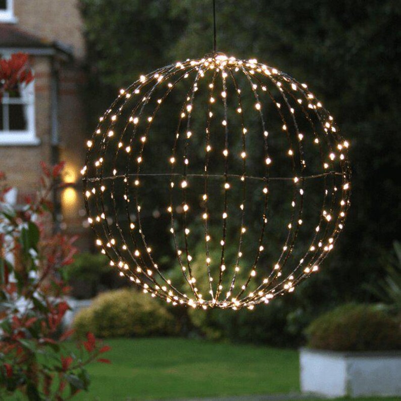 Indoor and Outdoor Sphere Light | Garden Lights | Battery, Solar ...