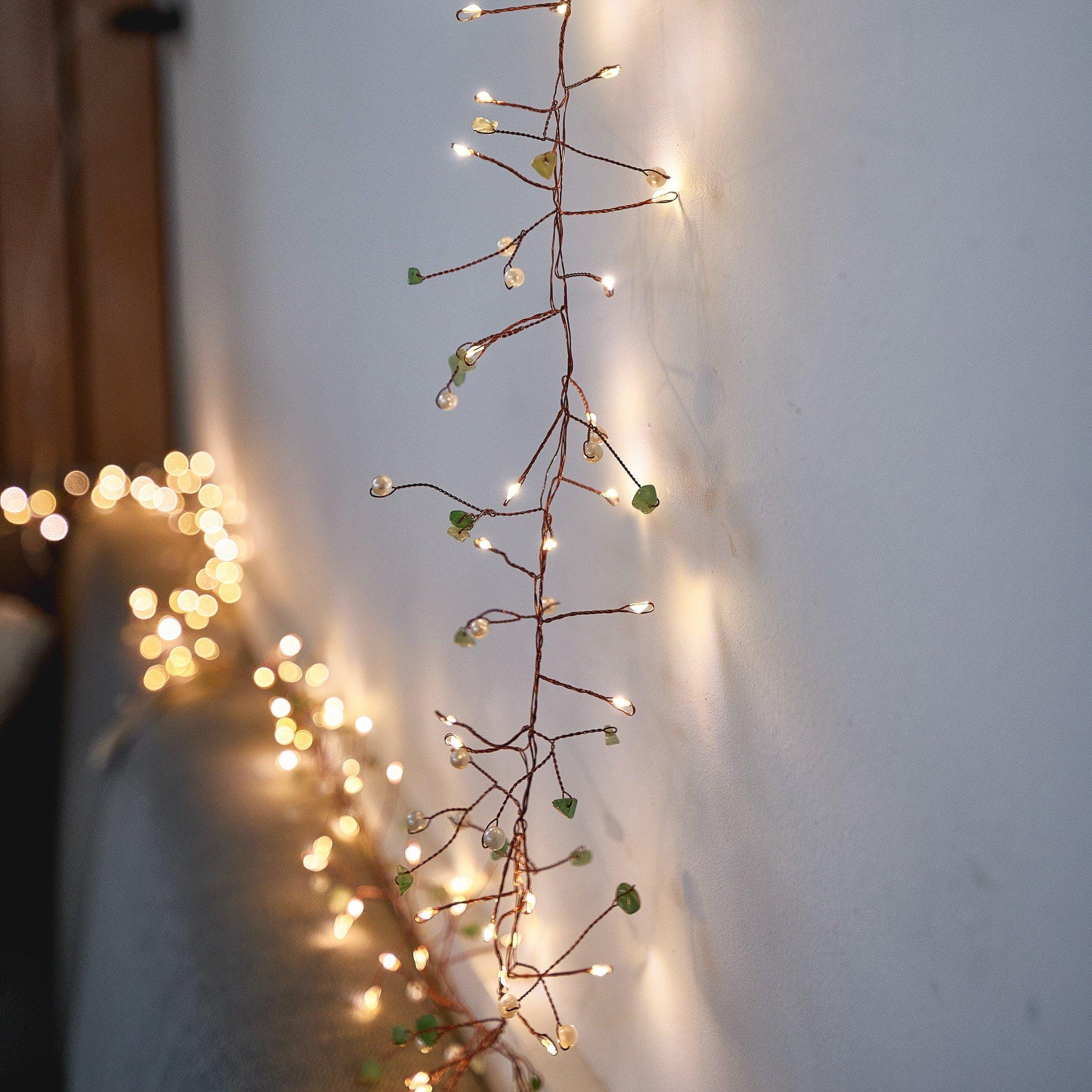 Gems and Pearls Fairy Lights | Home Decor Garland String Lights Battery ...