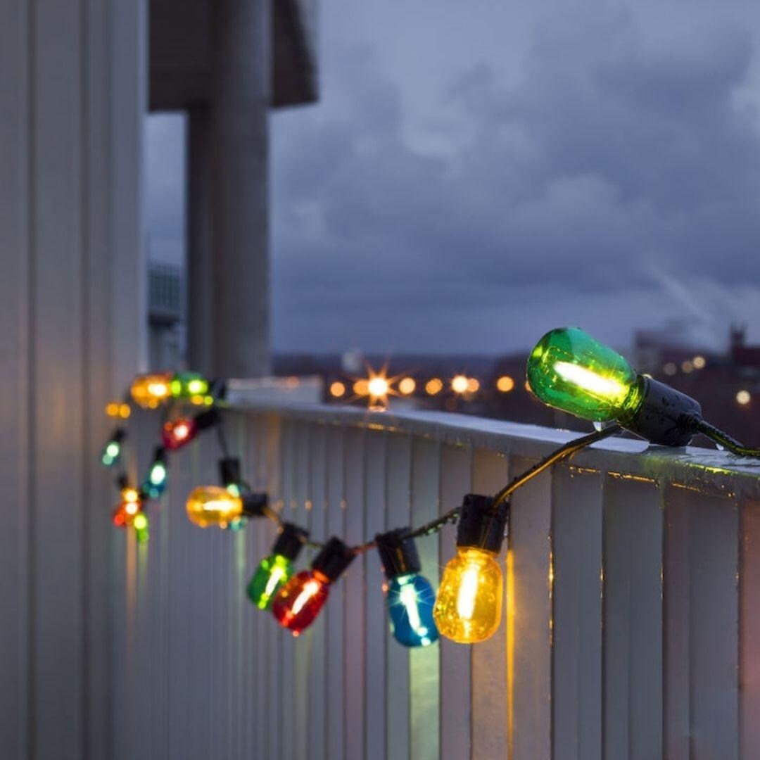 5 & 10m Multi Coloured Festoon Lights | Garden Lights - Etsy