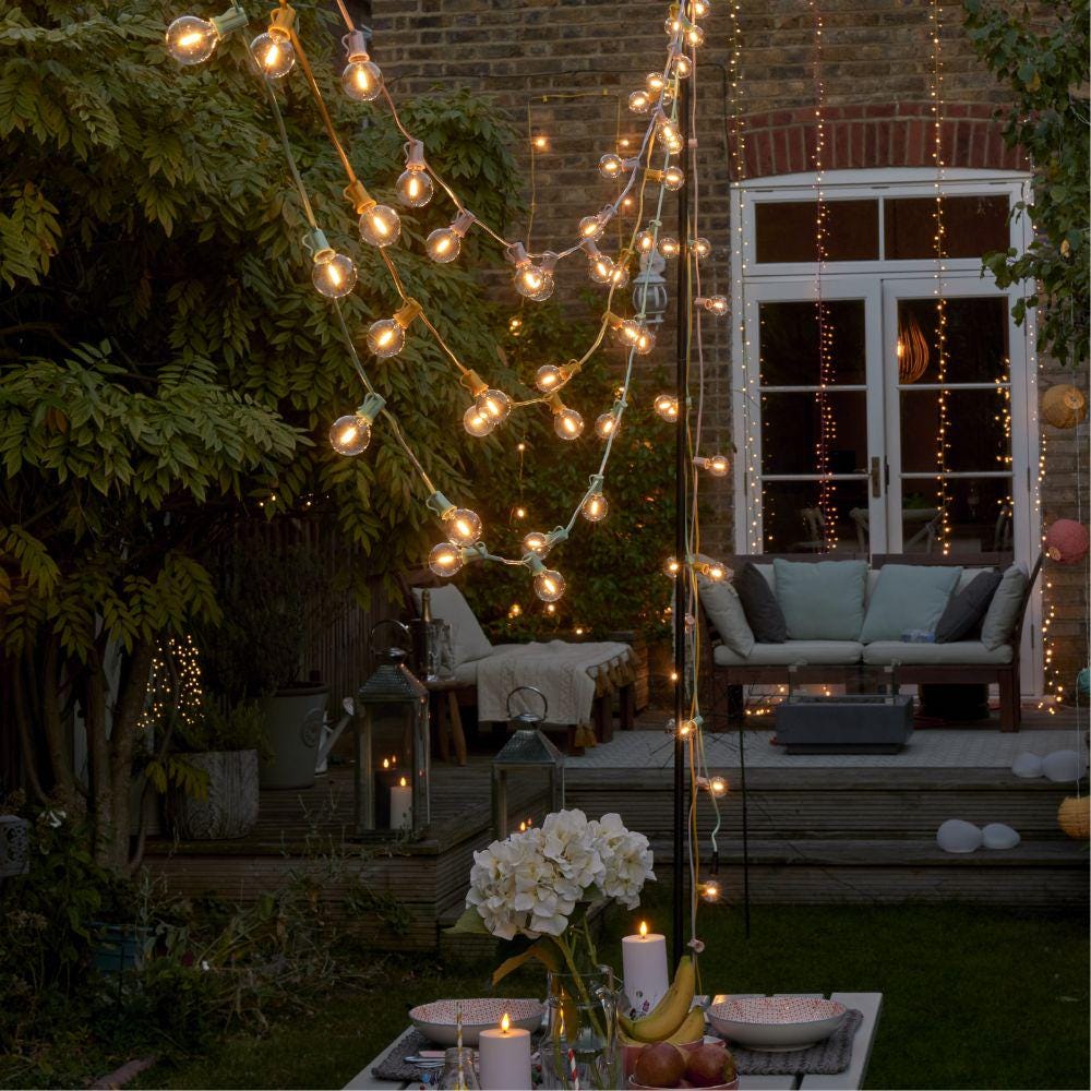 Colourful Festoon Lights | Garden Outdoor Lighting Idea - Etsy
