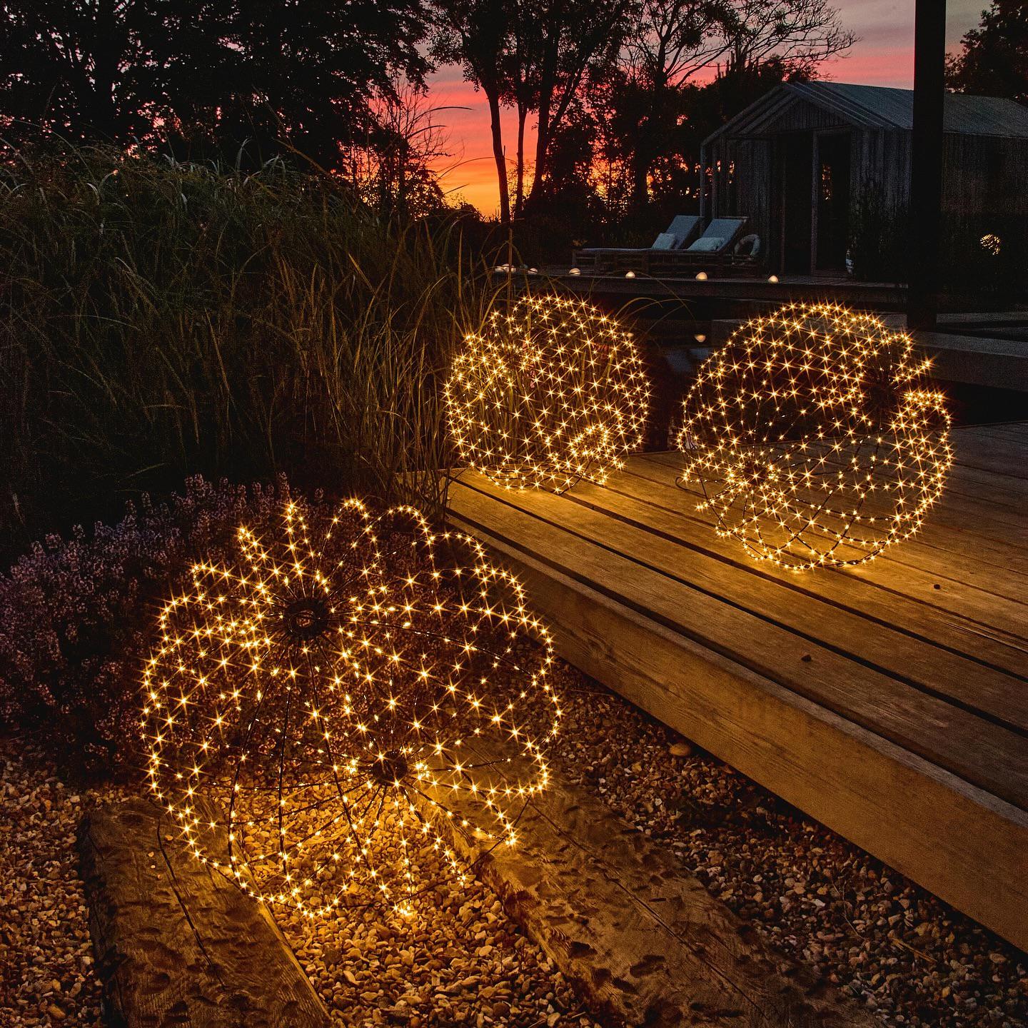 Indoor and Outdoor Sphere Light | Garden Lights | Battery, Solar ...