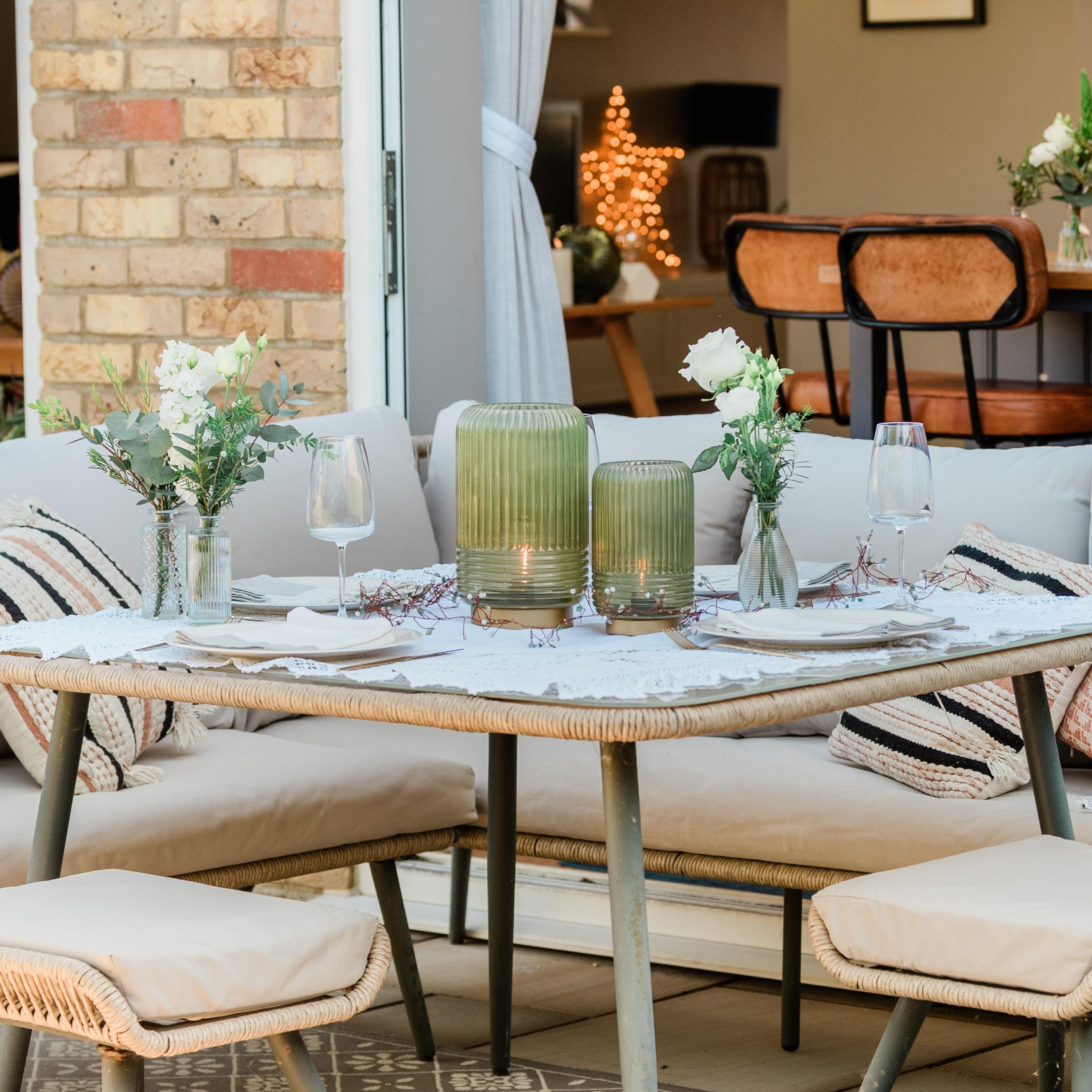 Cordless Green Ribbed Glass Battery Operated Lamps - Etsy