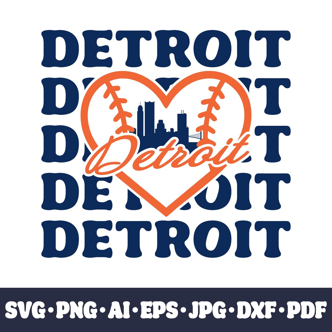 Detroit Baseball Team SVG Cricut Cut File. City PNG Clipart. Silhouette ...