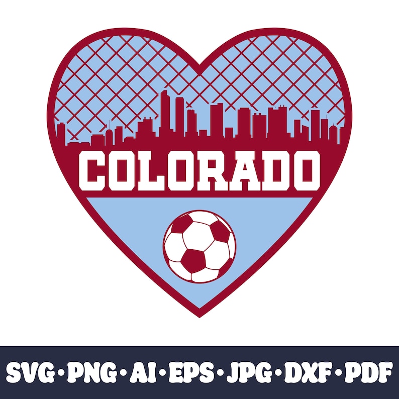 Colorado Soccer Team SVG Cricut Cut File. City PNG Clipart. Silhouette ...