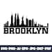 Brooklyn City Skyline SVG – Cricut Cut File, Cityscape Silhouette PNG ...