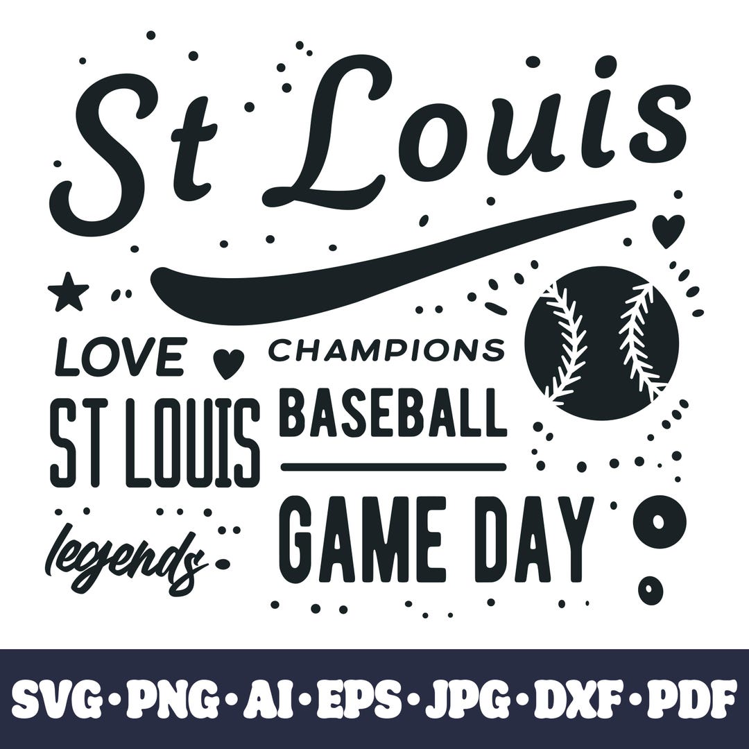St. Louis Baseball Team SVG Cricut Cut File. City PNG Clipart ...